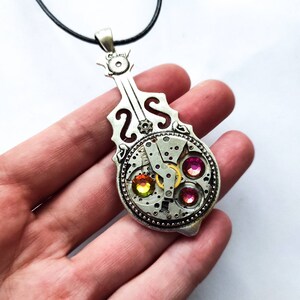 Cello Necklace Steampunk Pendant Jewelry Steam Punk Gift for Women ...