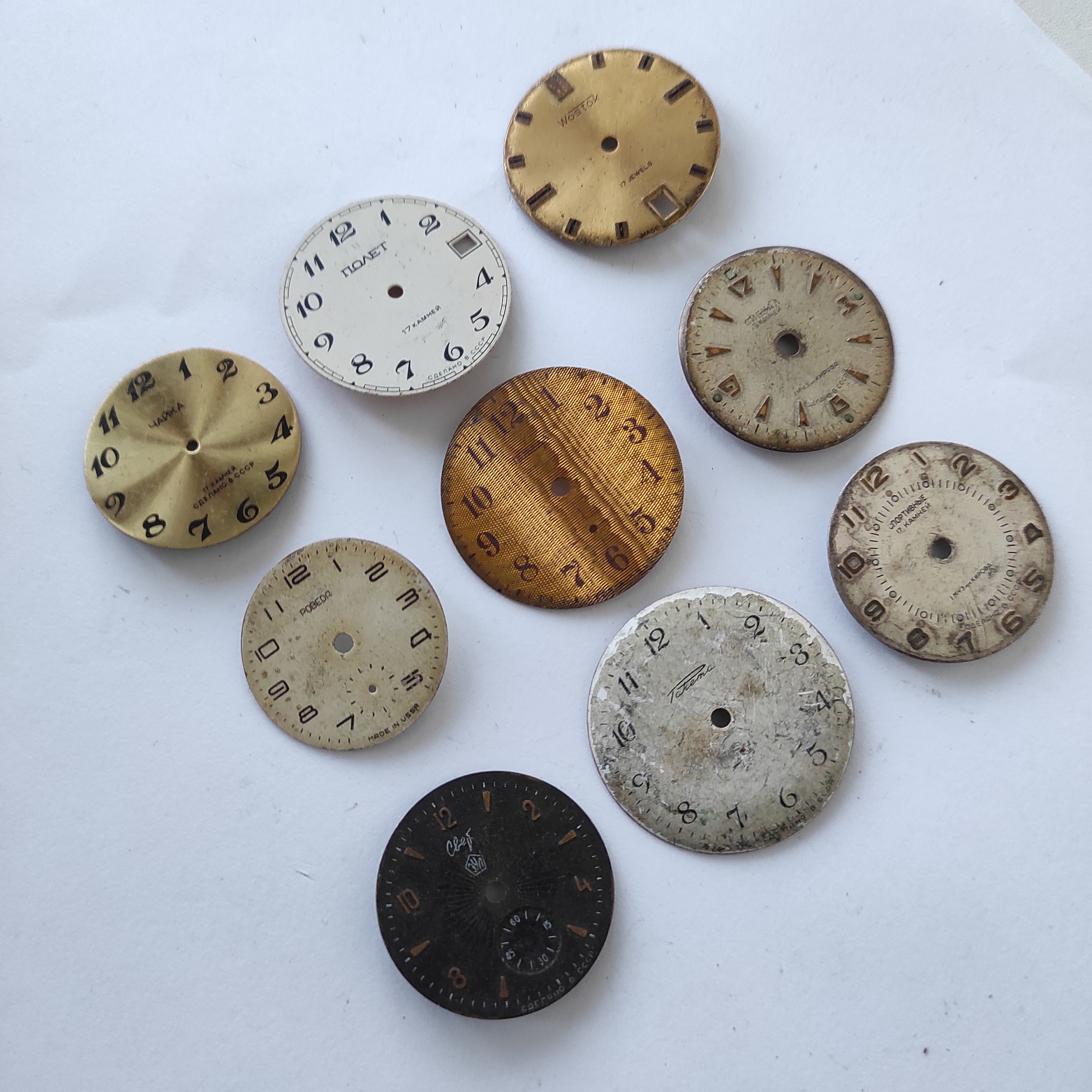Real Metal Vintage Watch Faces Set Steampunk Decor Watch Parts - Etsy