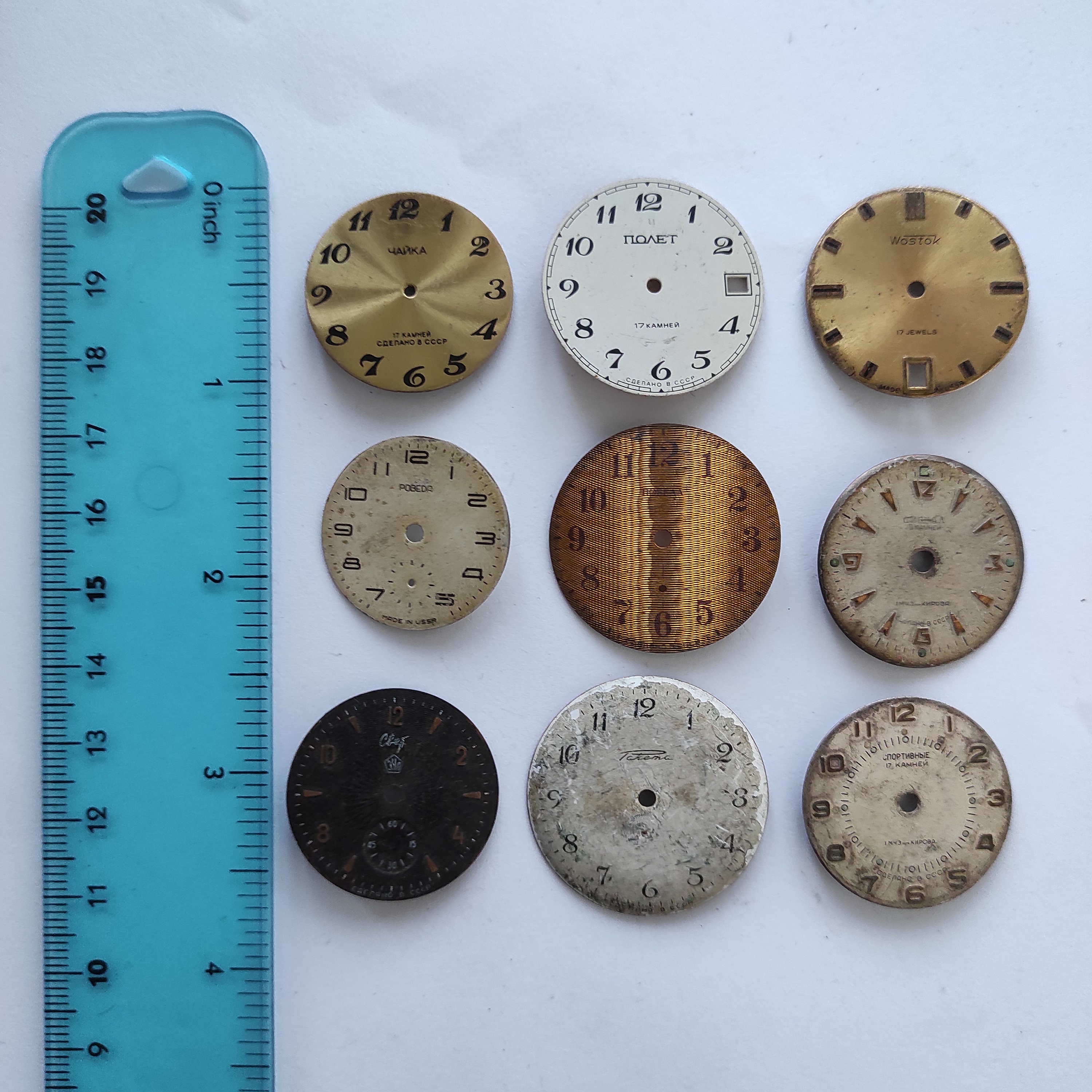 Real Metal Vintage Watch Faces Set Steampunk Decor Watch Parts - Etsy