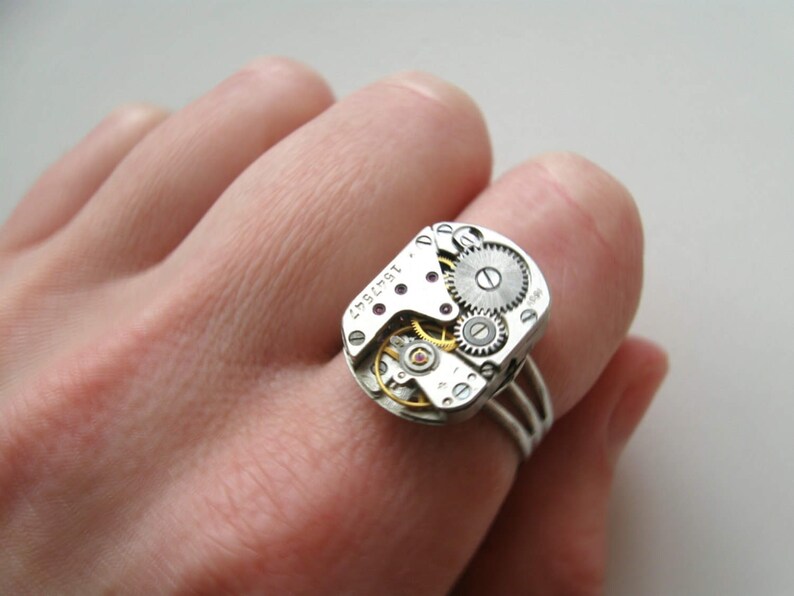 Mens Ring Steampunk Watch Rings Steam Punk Jewelry Unique Gift - Etsy