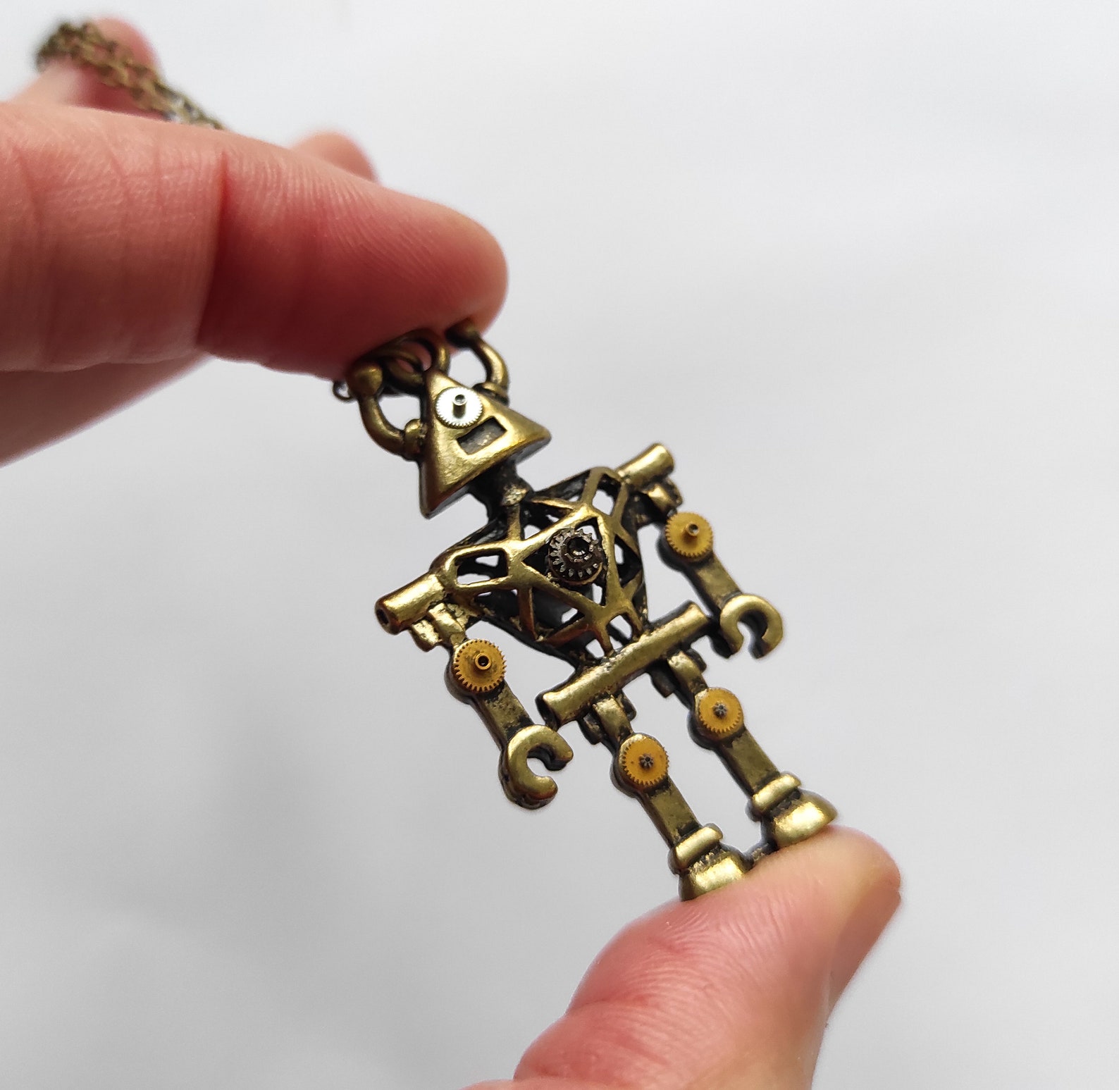 Robot Jewelry Necklace for Men Women Steampunk Heart Festival - Etsy