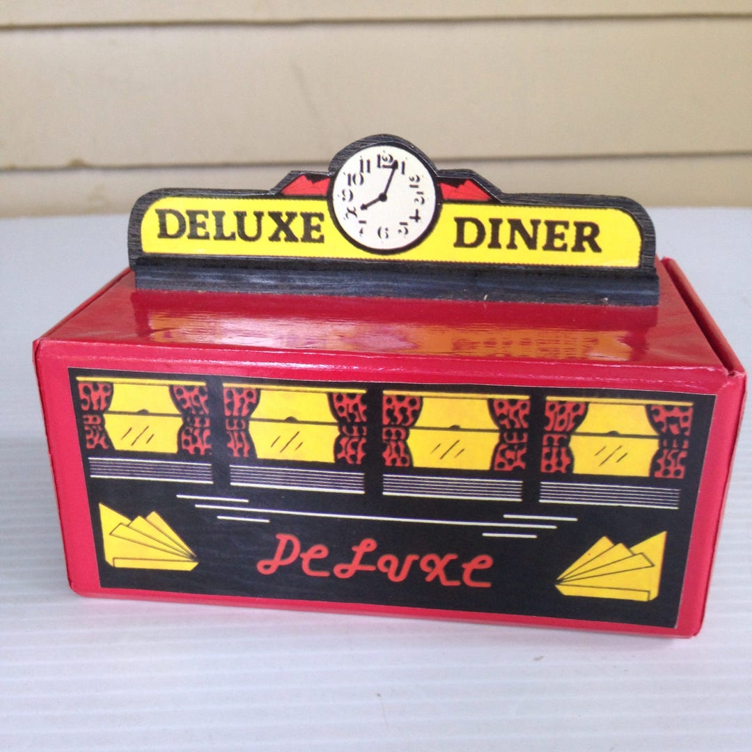 Delux Diner Glossy Cardboard Trinket Box Red Black Yellow - Etsy