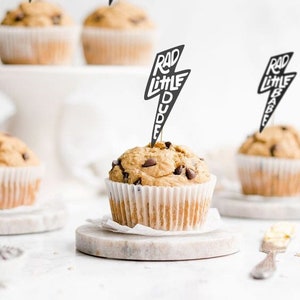 Rad Little Dude and Babe Matching Cake Toppers | Lightening Bolt ...