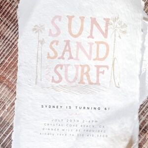 Sun Sand and Surf Birthday Invite | Beach Birthday | Surfer Baby Shower ...