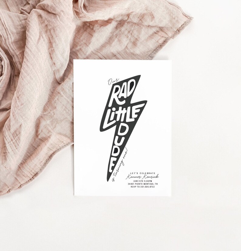 Rad Little Dude and Babe Matching Cake Toppers | Lightening Bolt ...