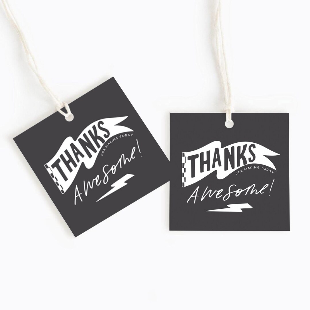 Race Car Thank You Tags | Race Track Party | Wheels Birthday| Shifting ...