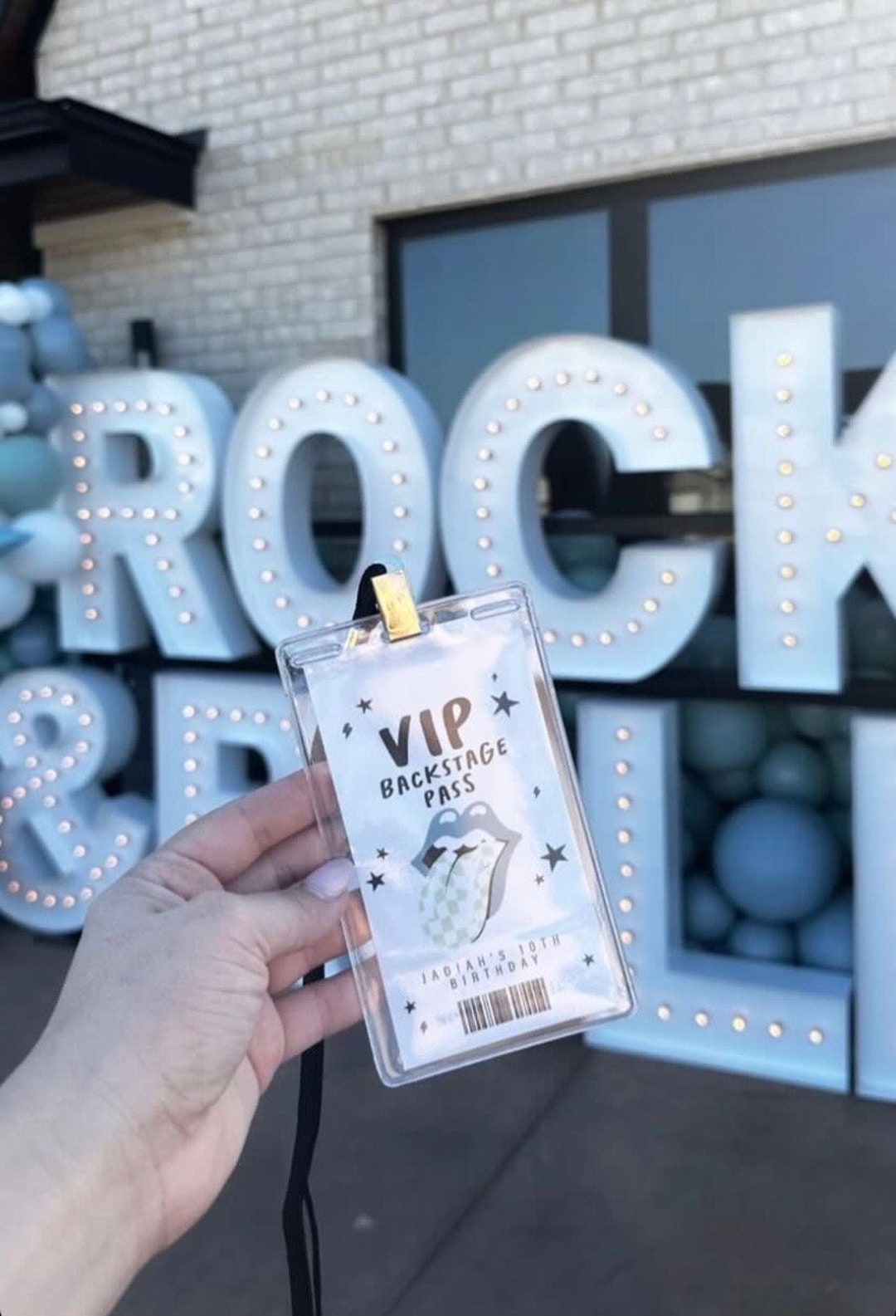 Let's Rock and Roll VIP Pass Tag | Rock and Roll | Music Birthday ...