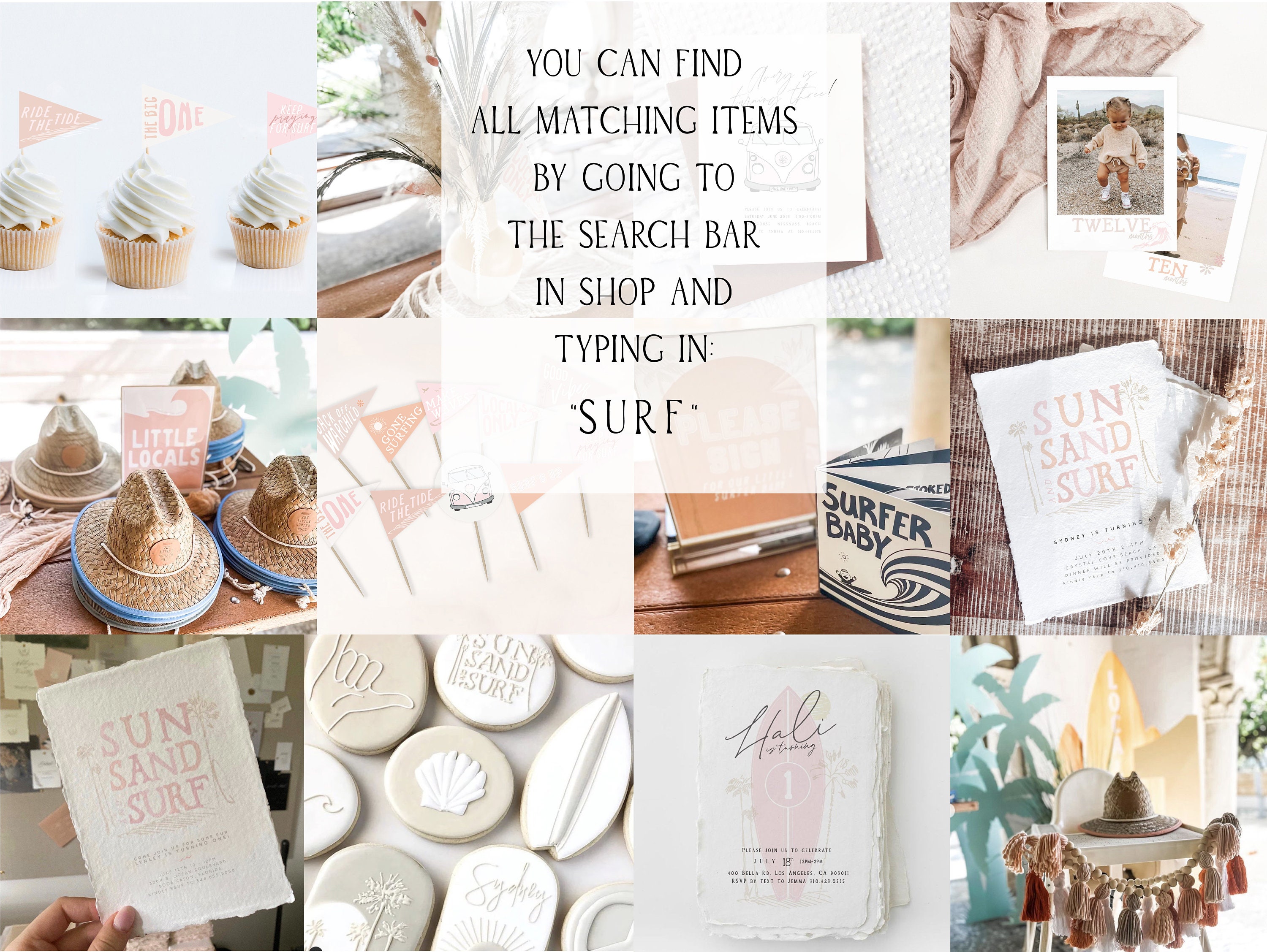 Sun Sand and Surf Printable Pennants and Signage | Locals Only | DIY ...