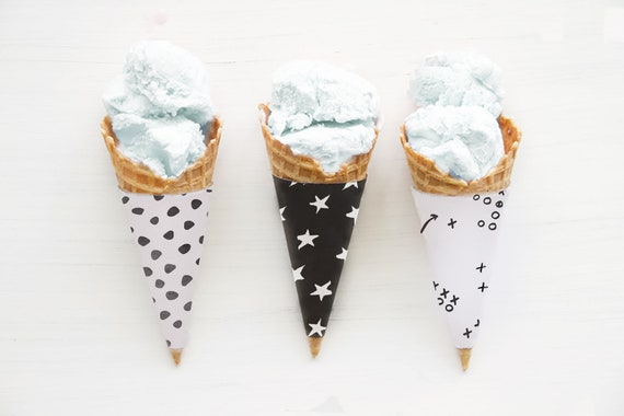 First Year Down Matching Ice-cream Cone Wrappers Football - Etsy