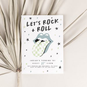 Let's Rock and Roll VIP Pass Tag | Rock and Roll | Music Birthday ...