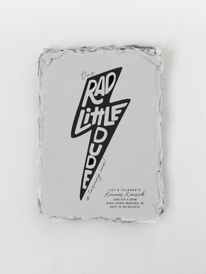 Rad Little Dude and Babe Matching Cake Toppers | Lightening Bolt ...