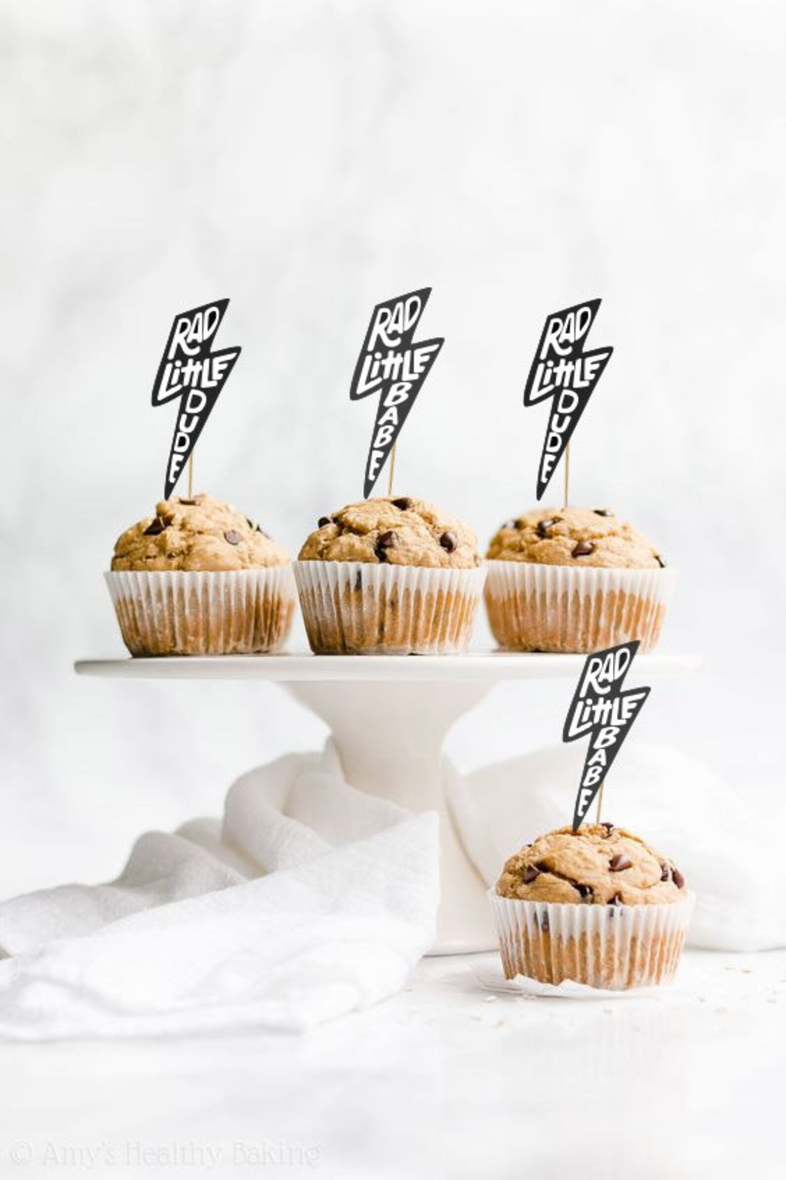 Rad Little Dude and Babe Matching Cake Toppers Lightening - Etsy