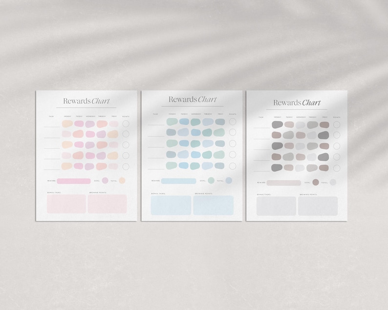 Printable Reward Chart | Instant Download | Aesthetic Chore Chart for ...