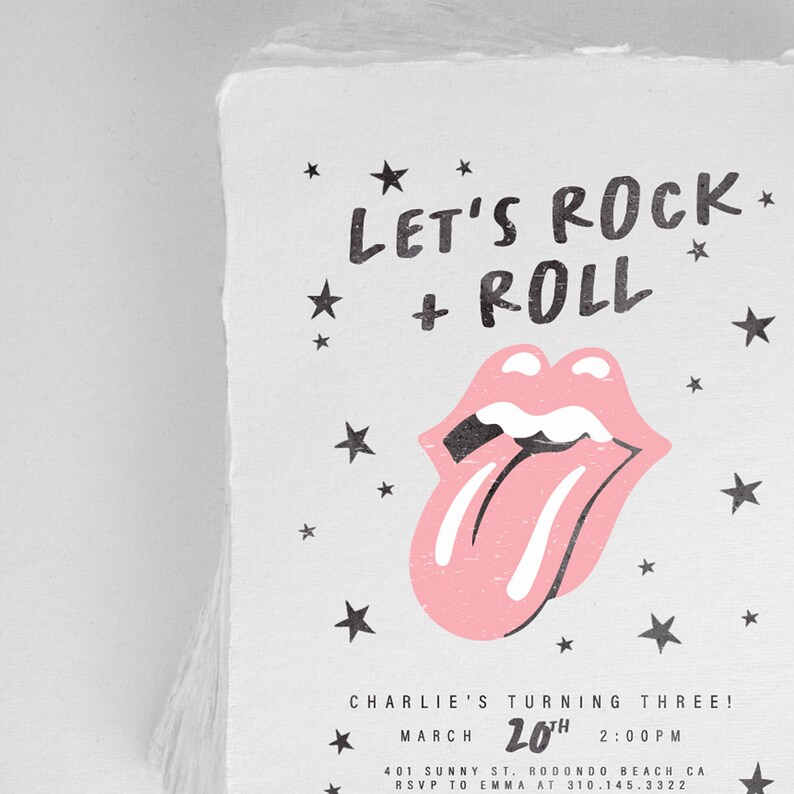 Let's Rock and Roll Music Birthday Rocker Birthdayl | Etsy