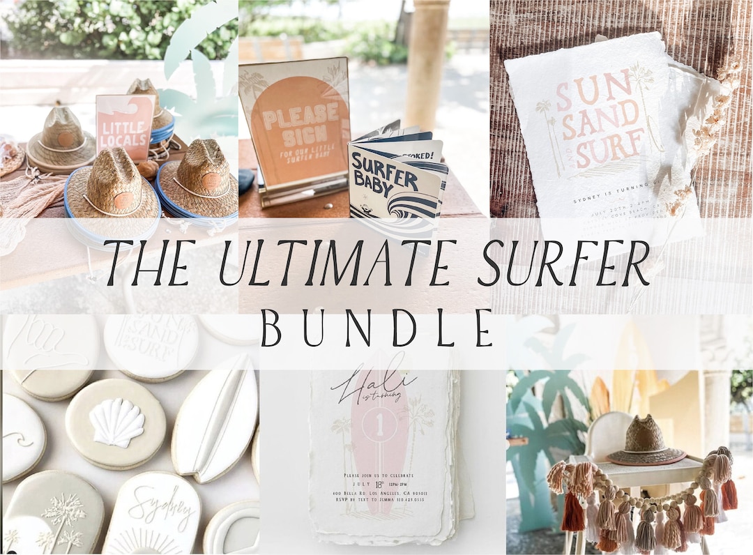 The Ultimate Surf Bundle | Sun Sand and Surf Birthday Invite | Beach ...