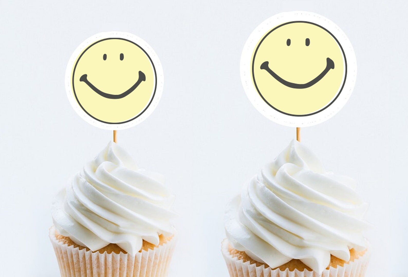 Smiley Face Matching Cake Toppers DIY Printable Boy or - Etsy