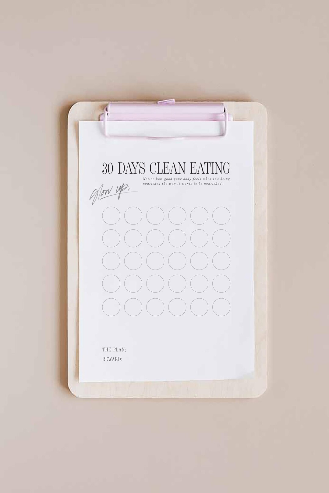 30 Day Clean Eating Tracker | Digital | Printable | Template Procreate ...
