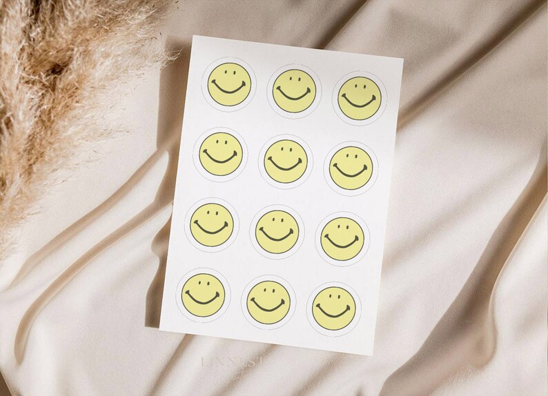 Smiley Face Matching Cake Toppers DIY Printable Boy or - Etsy