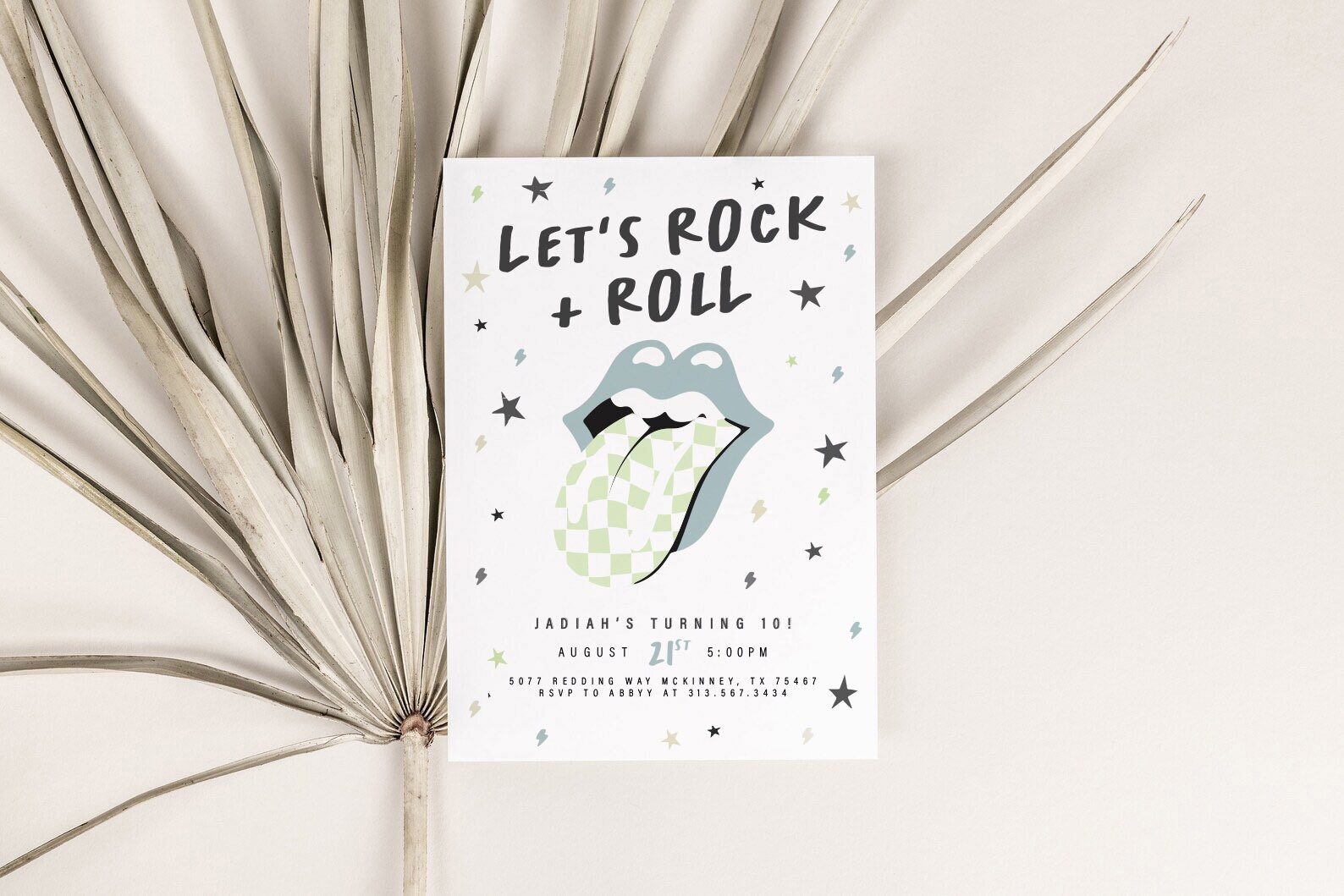 Rock and Roll Matching Cake Toppers Checkered | Music Cupcake Toppers ...