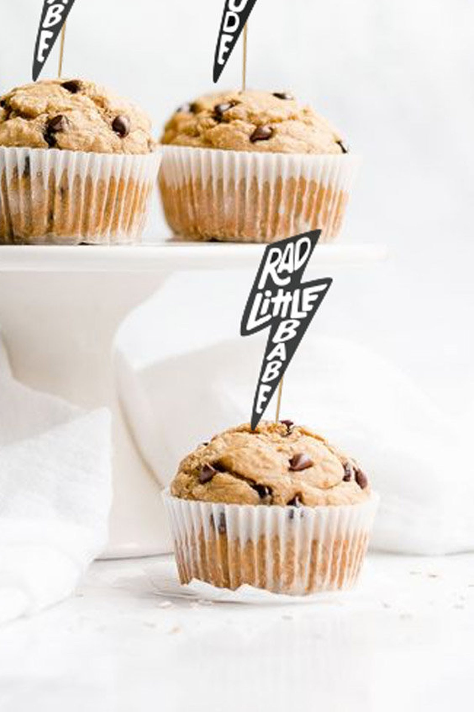 Rad Little Dude and Babe Matching Cake Toppers Lightening - Etsy