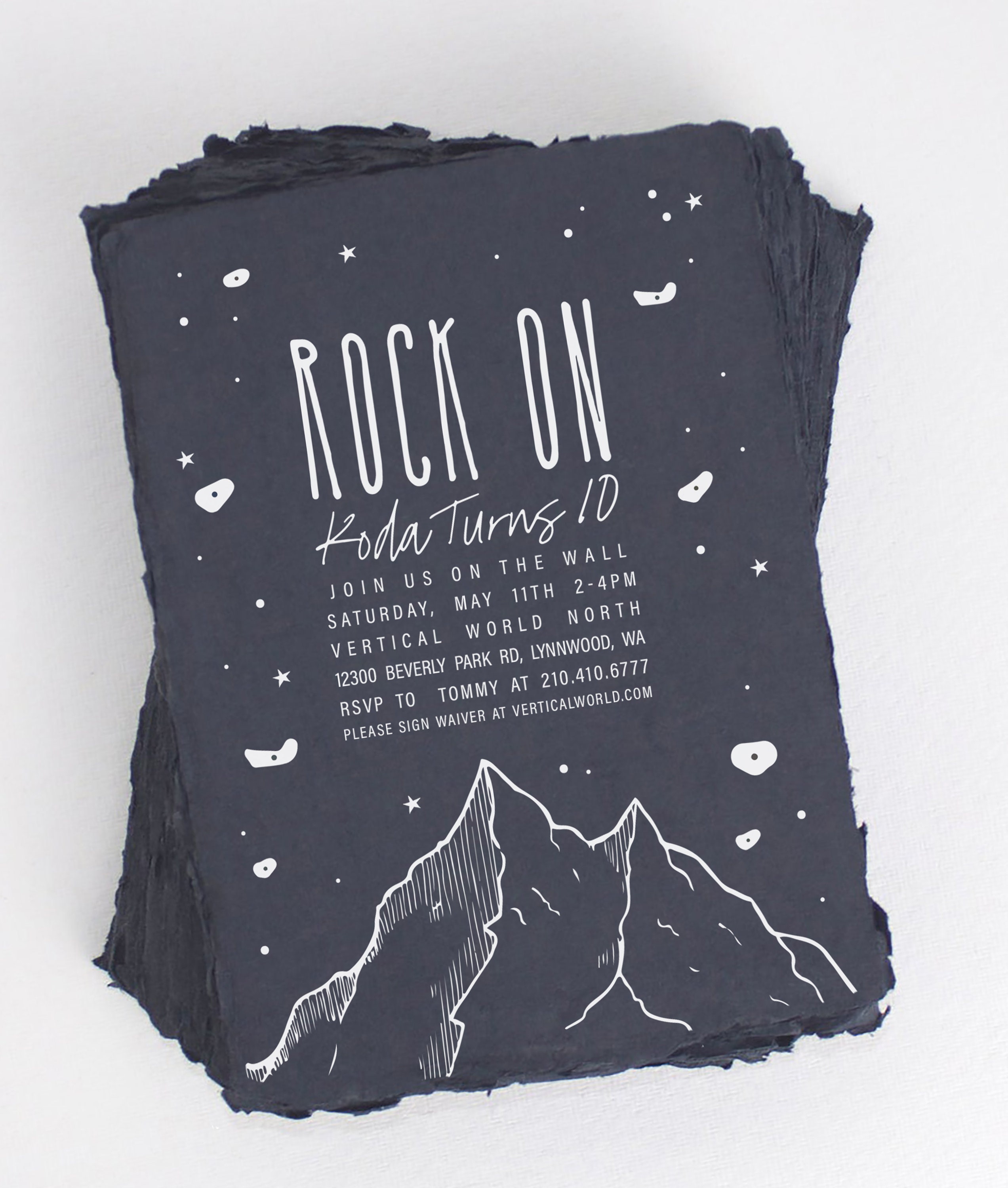 Rock Climbing Birthday Invite Rock on Climbing Gym Party | Etsy