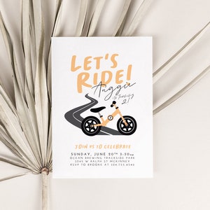 Let's Ride Bike Birthday Invite | Boy or Girl | Kids | BMX Party ...