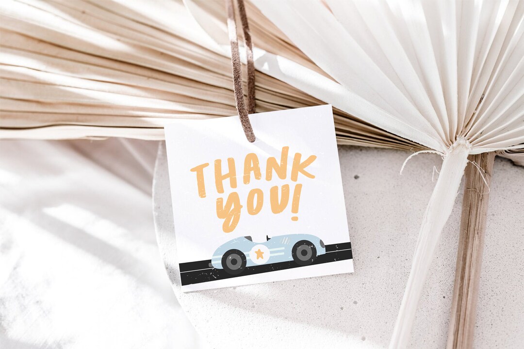 Let's Ride Thank You Tags | Race Party | Car Birthday| | Racing Party ...