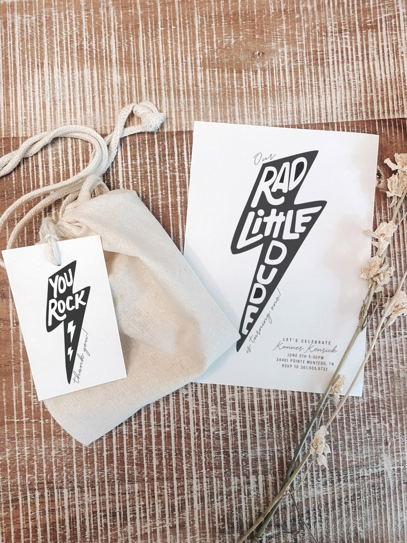 Rad Little Dude and Babe Matching Cake Toppers | Lightening Bolt ...