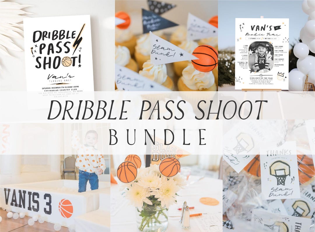 Dribble Pass Shoot Birthday Bundle | Basketball Birthday| March Madness ...