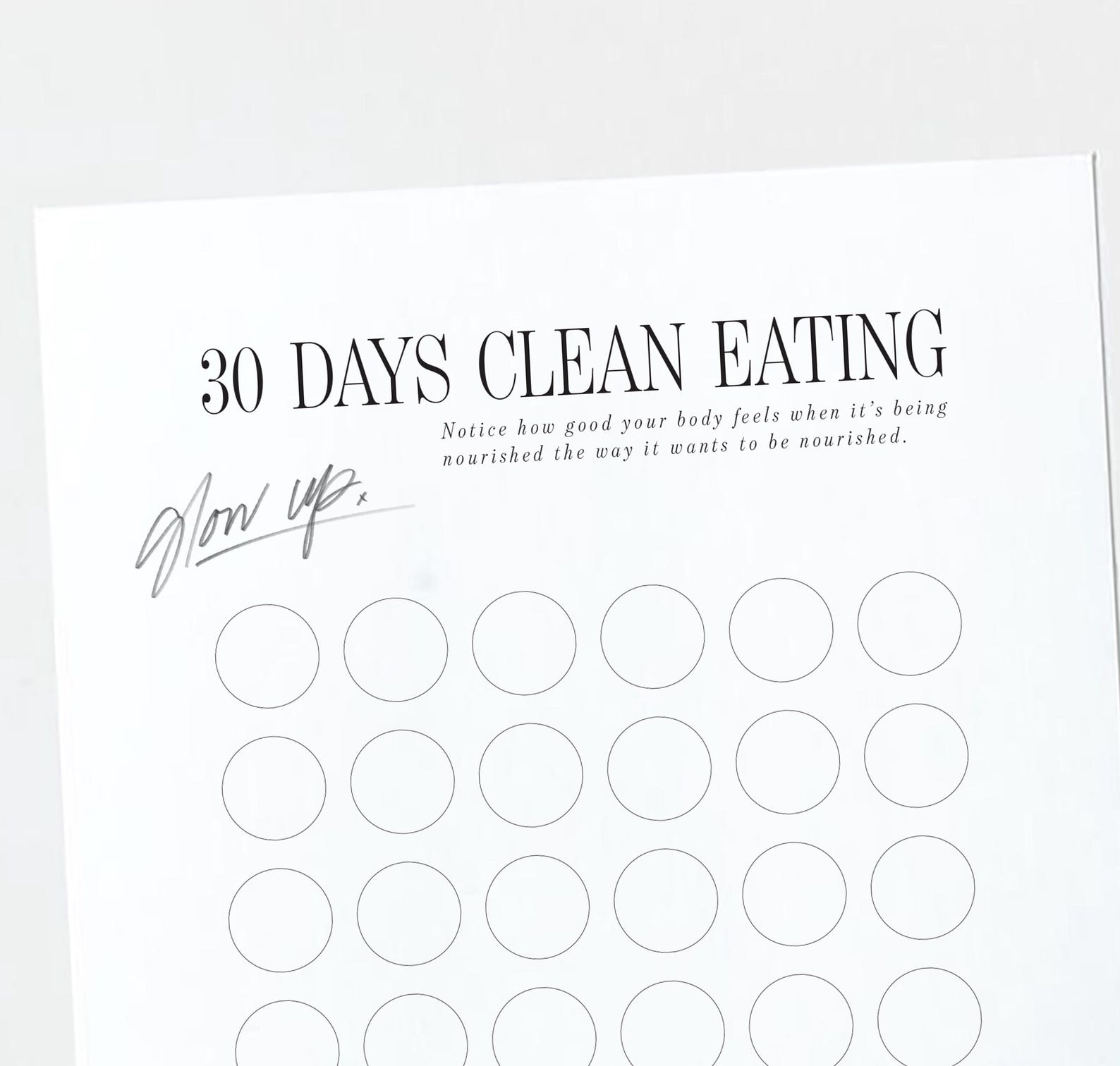 30 Day Clean Eating Tracker | Digital | Printable | Template Procreate ...