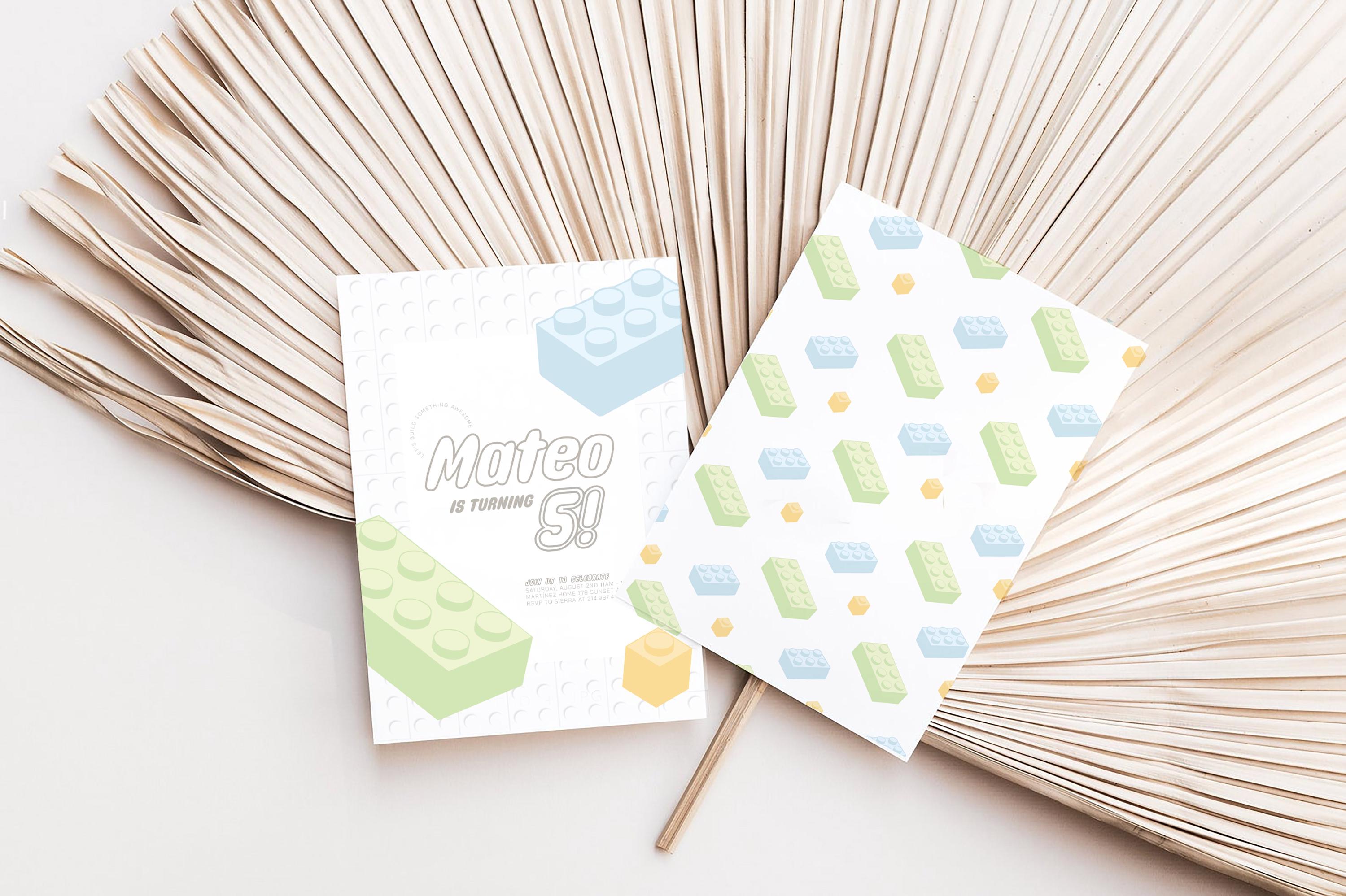 Building Blocks Birthday Party Invite | Neutrals | Modern | Everything ...