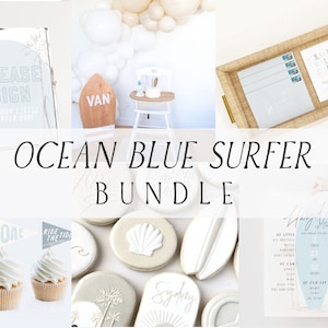 Ocean Blue Surf Bundle Sun Sand and Surf Birthday Invite - Etsy