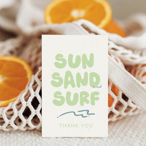 Lime Green Sun Sand and Surf Birthday Invite | Beach Birthday | Surfer ...