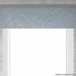 Lined Flat Valance; Straight Window Valance Print in Blue; Jackson in ...