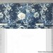 Lined Faux Fake Roman Shade Valance Traditional Cabbage Rose Floral ...