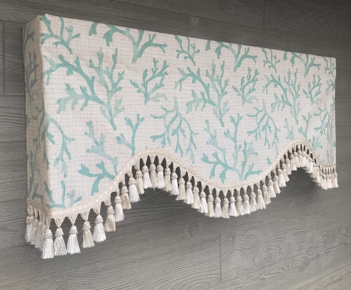 Shaped Rod Pocket Custom Valance Fits Single Window 33 42 - Etsy