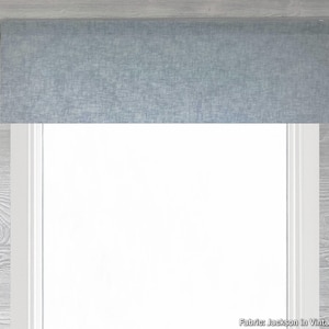 Lined Flat Valance; Straight Window Valance Print in Blue, Tan, Gray ...