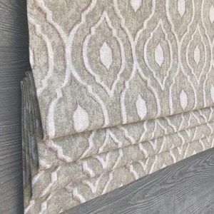 Lined Faux (fake) Roman Shade Window Valance in Beige and Terracotta ...