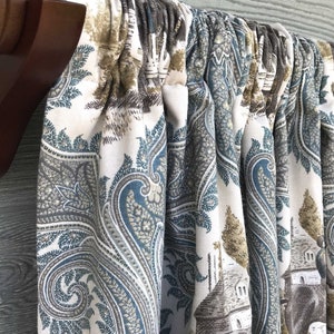 Woodgate in Putty Pair of Rod Pocket Drapery Panels or Cafe Curtains ...