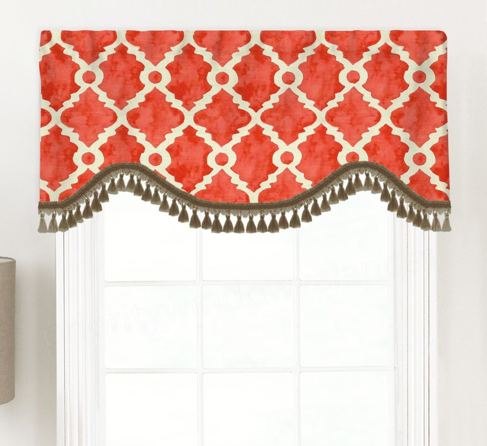 Shaped Rod Pocket Custom Valance Fits Single Window 33 42 - Etsy