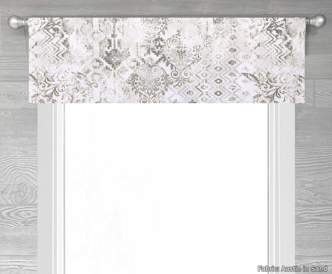 Lined Flat Valance Straight Valance in Taupe Beige and - Etsy