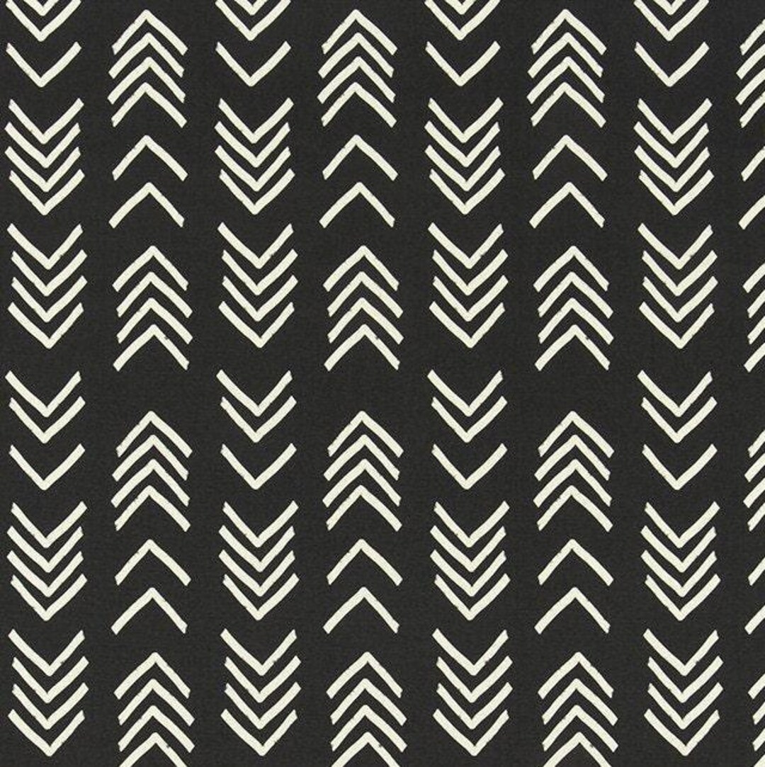 Bogolan Ink Macon Rod Pocket Drapery 84 96 108, Cafe Curtain, Black ...