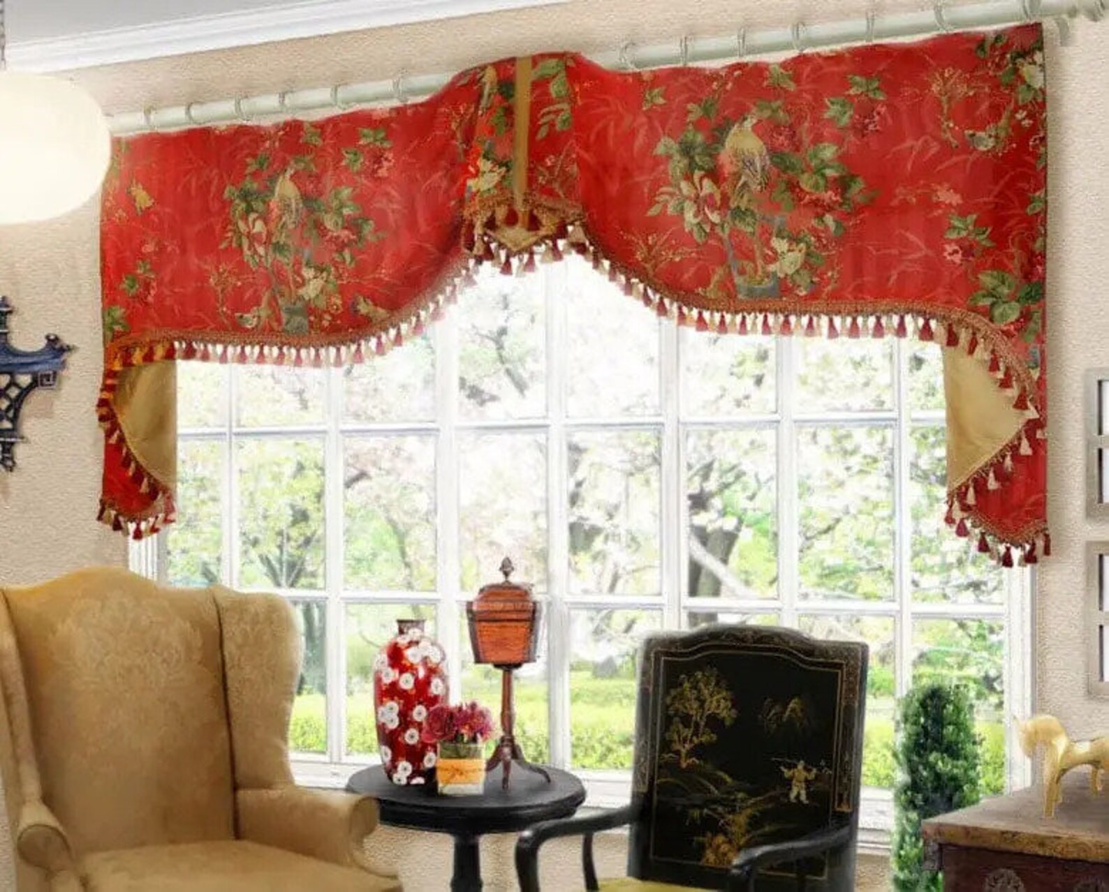 Custom Moreland Valance Flat Swag Window Treatment With - Etsy