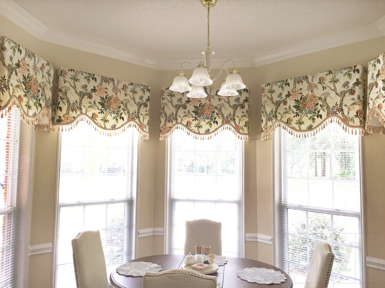 Shaped Rod Pocket Valance Fits Single Window 33 42 - Etsy