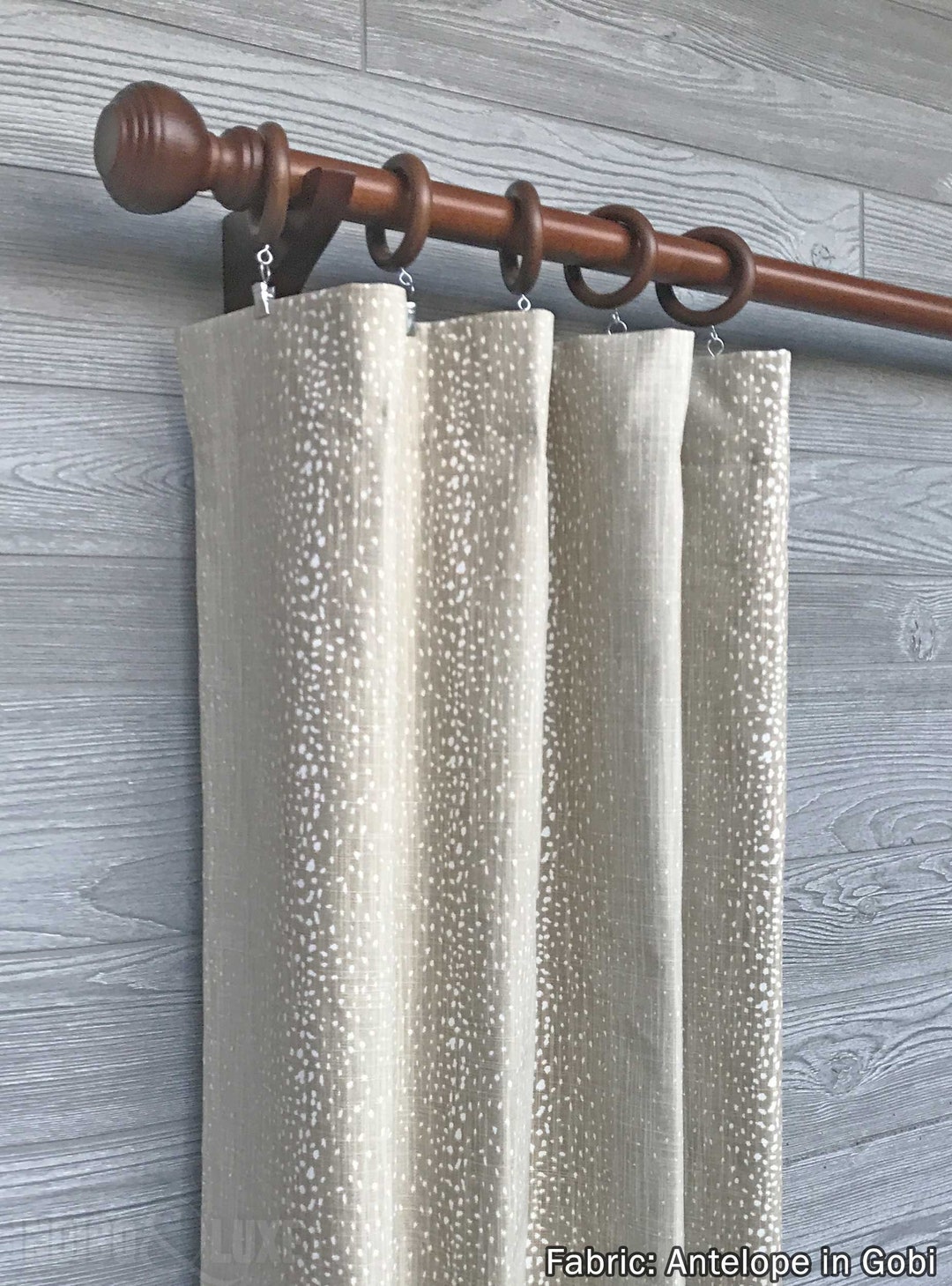 Antelope in Gobi Rod Pocket Drapery Panel Pair 84 96 108 120, Cafe ...