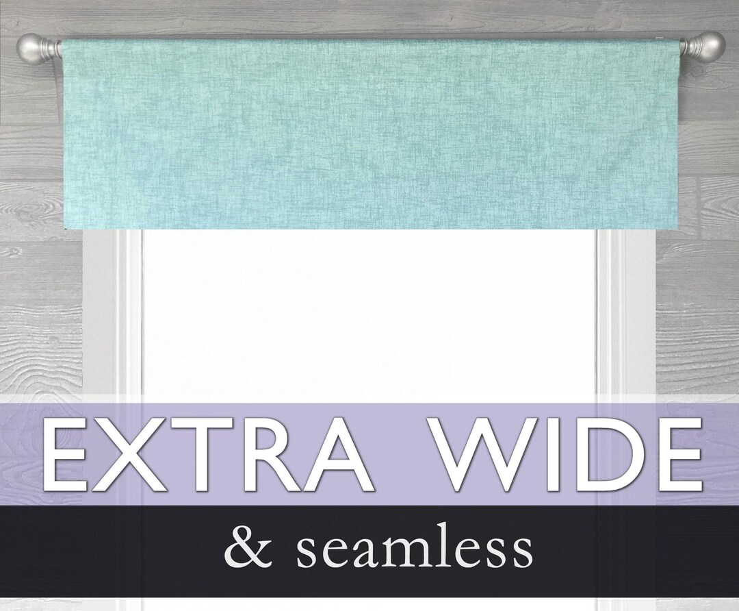 Lined Flat Valance; Straight Valance Print in Bluish Green; Jackson in ...