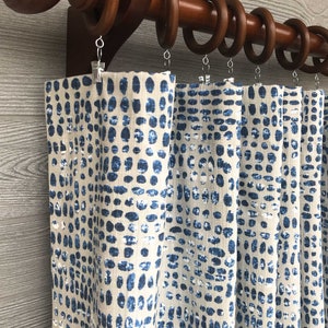 Sediment in Vivid Rod Pocket Drapery 84 96 108, Cafe Curtain, Custom ...