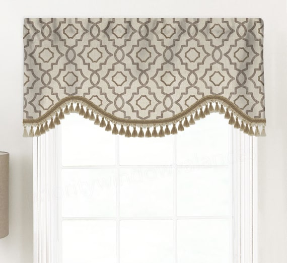 Shaped Rod Pocket Custom Valance Fits Single Window 33 - Etsy