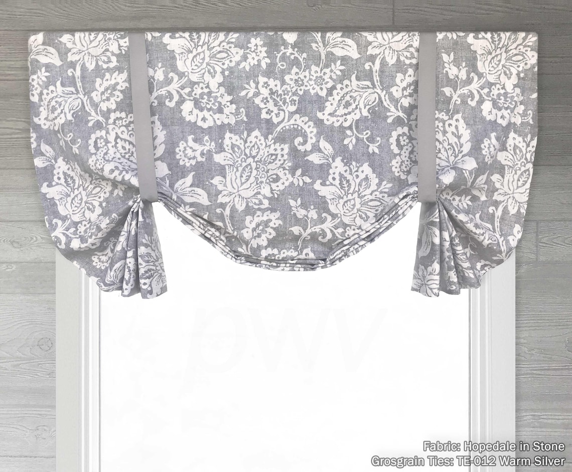 Custom Balloon Shade Valance With Swags; Single to Extra Wide Window ...