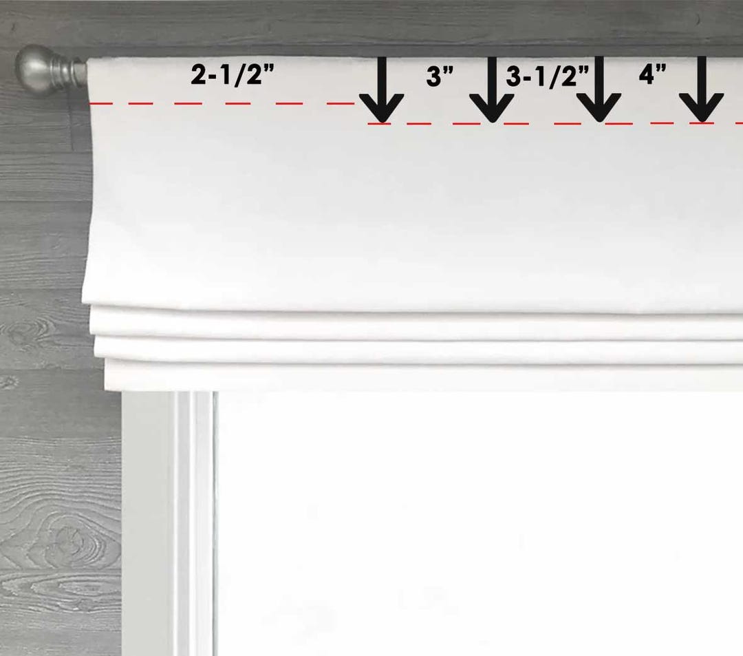 Priced per EACH Valance; Upgrade Rod Pocket for Flat Faux Shade or ...